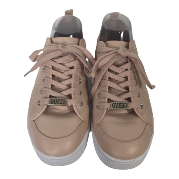 Guess | Shoes | Guess Canvas Sneakers Blush Pink Rhinestones On The ...